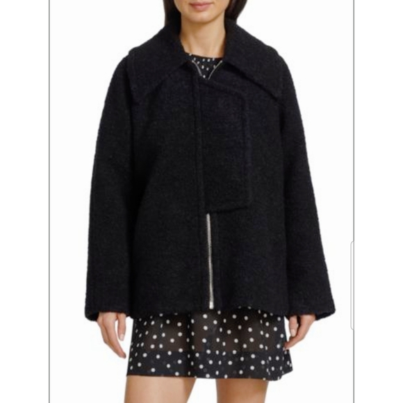 Ganni | Jackets & Coats | Ganni Boucle Relaxed Fit Wool Jacket Sz Sm ...